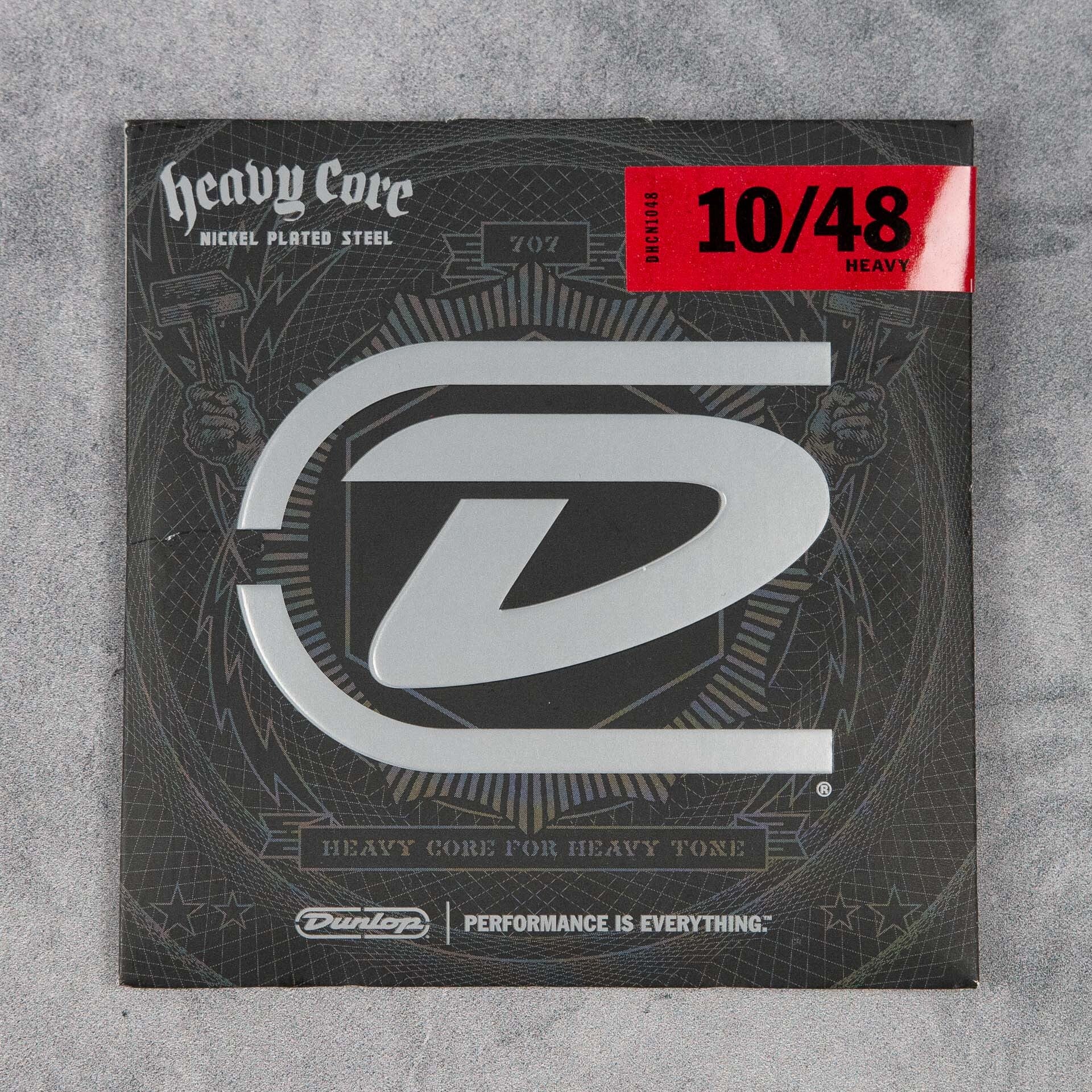 Dunlop Heavy Core Nickel Wound Electric Guitar Strings, 10-48, Heavy ...