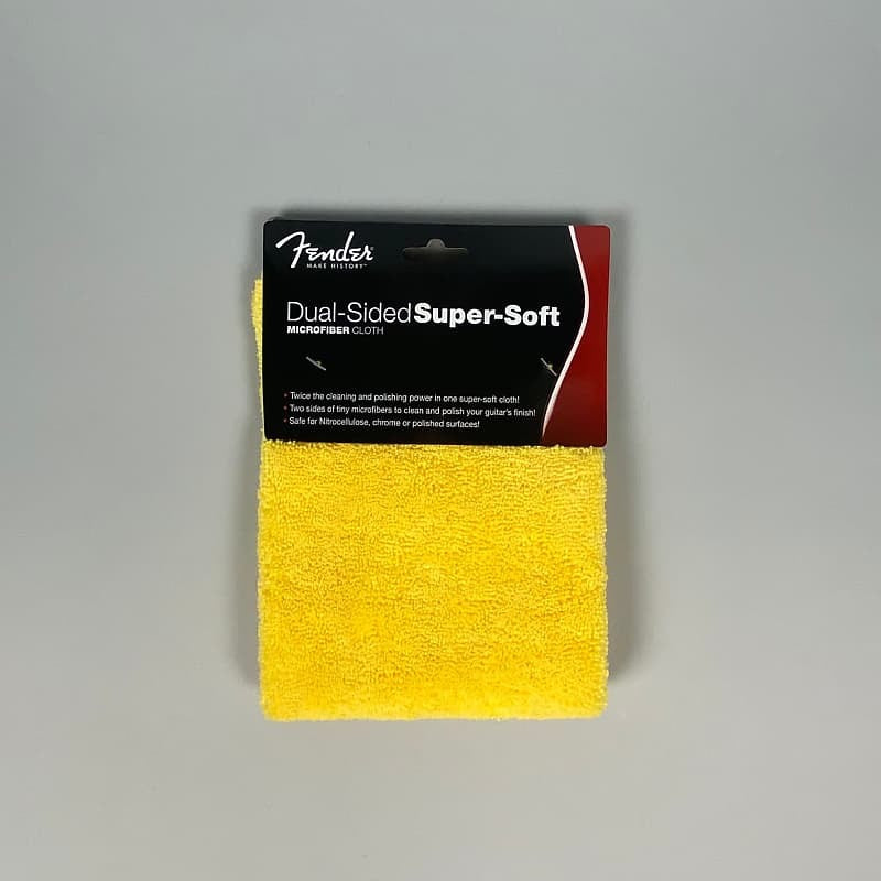Fender Super-Soft, Dual-Sided Microfiber Cloth, Yellow – Carlton Music ...