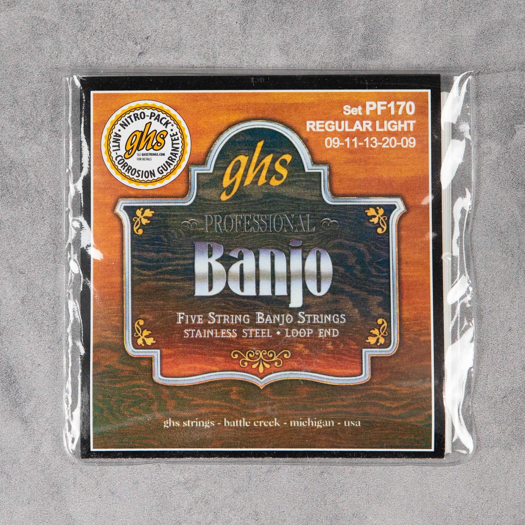 GHS PF170 Stainless Steel 5-String Banjo Strings, Regular Light, 9-20 – Carlton Music Center