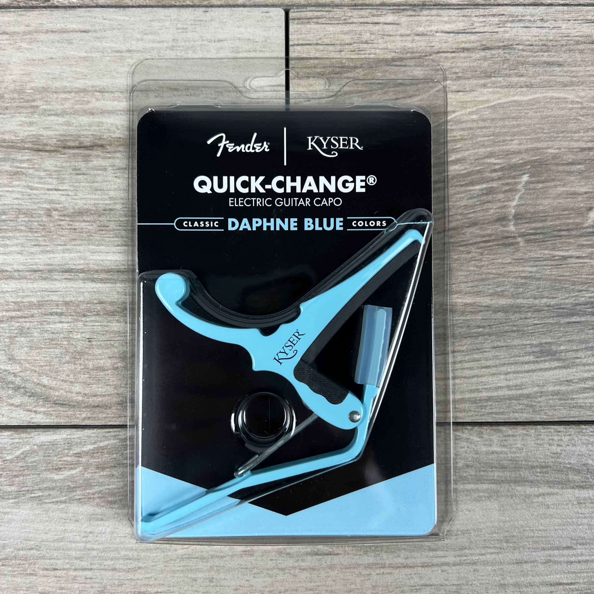 Kyser x Fender Quick-Change Electric Guitar Capo, Daphne Blue – Carlton Music Center