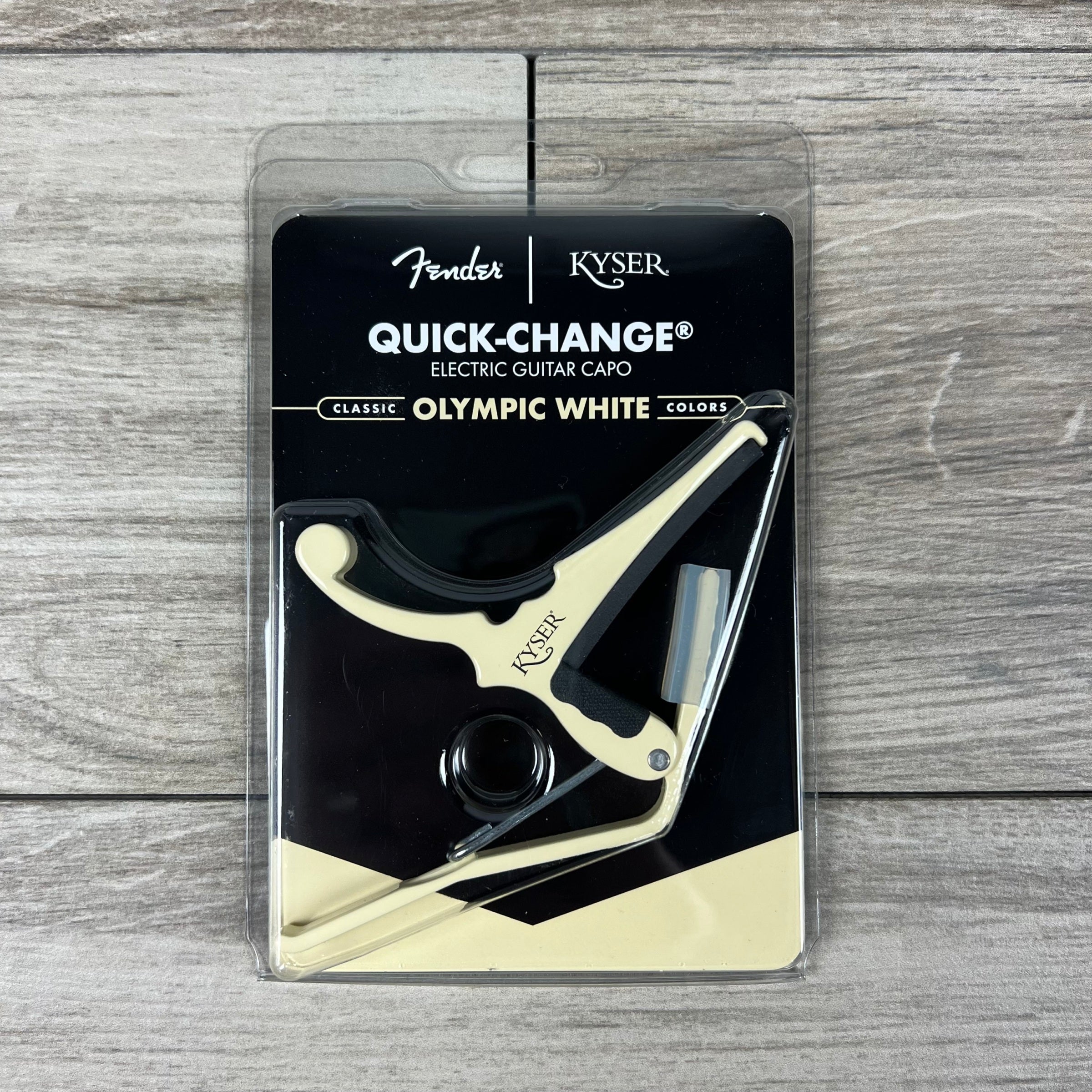 Kyser x Fender Quick-Change Electric Guitar Capo, Olympic White ...
