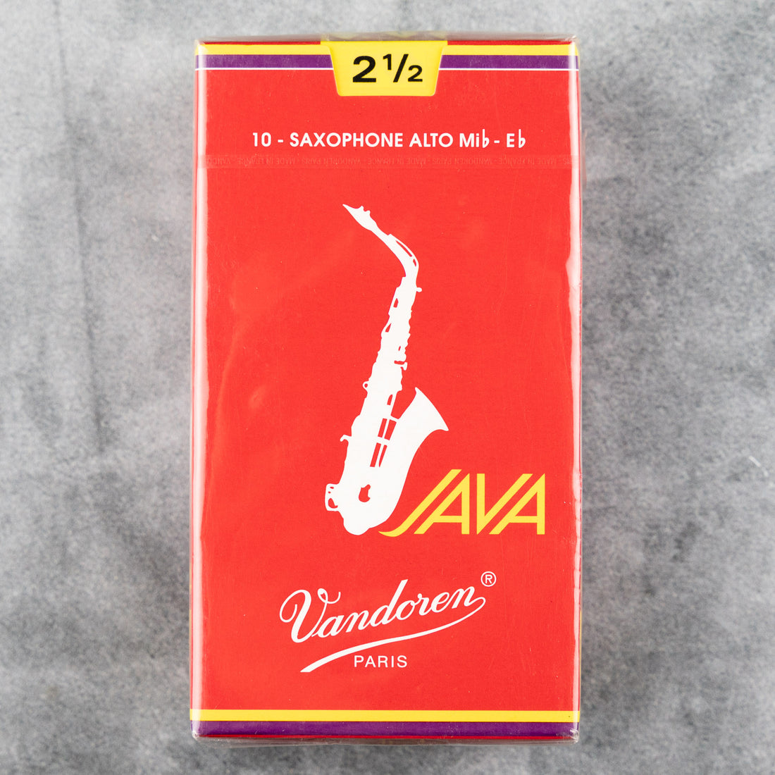 Vandoren Java Filed Red Cut Alto Sax Reeds, Strength 2.5 (Box of 10 ...