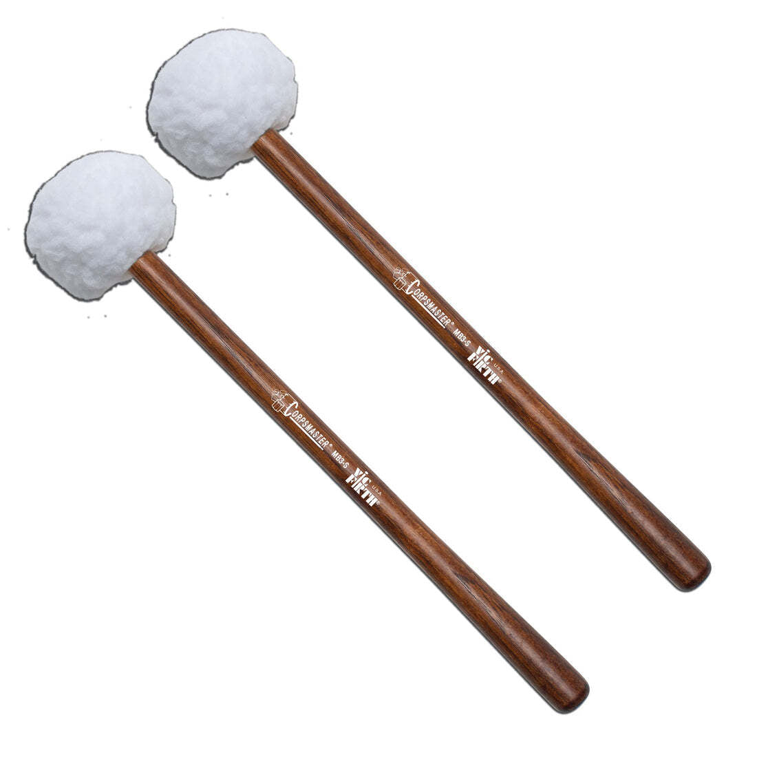 Vic Firth MB3S 26-28" Corpsmaster Soft Marching Bass Drum Mallets Larg ...